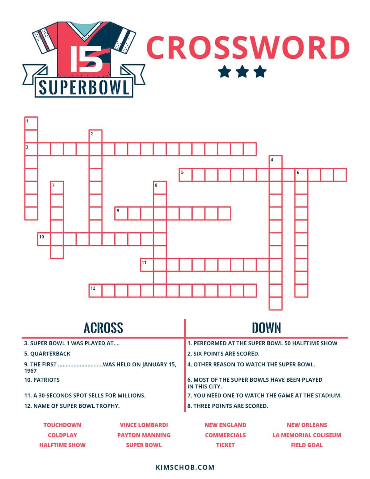 Free Football Printables - Printable Game Day Activities! - Kim Schob