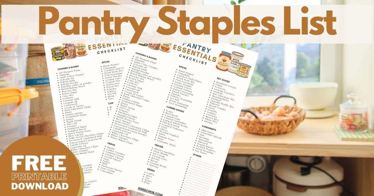 Kitchen Supplies List