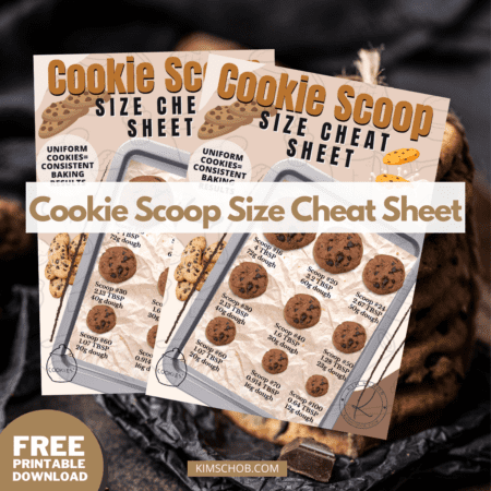 Cookie Scoop Size Cheat Sheet - Kim Schob