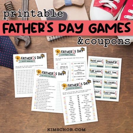 Printable Father’s Day Games - Kim Schob