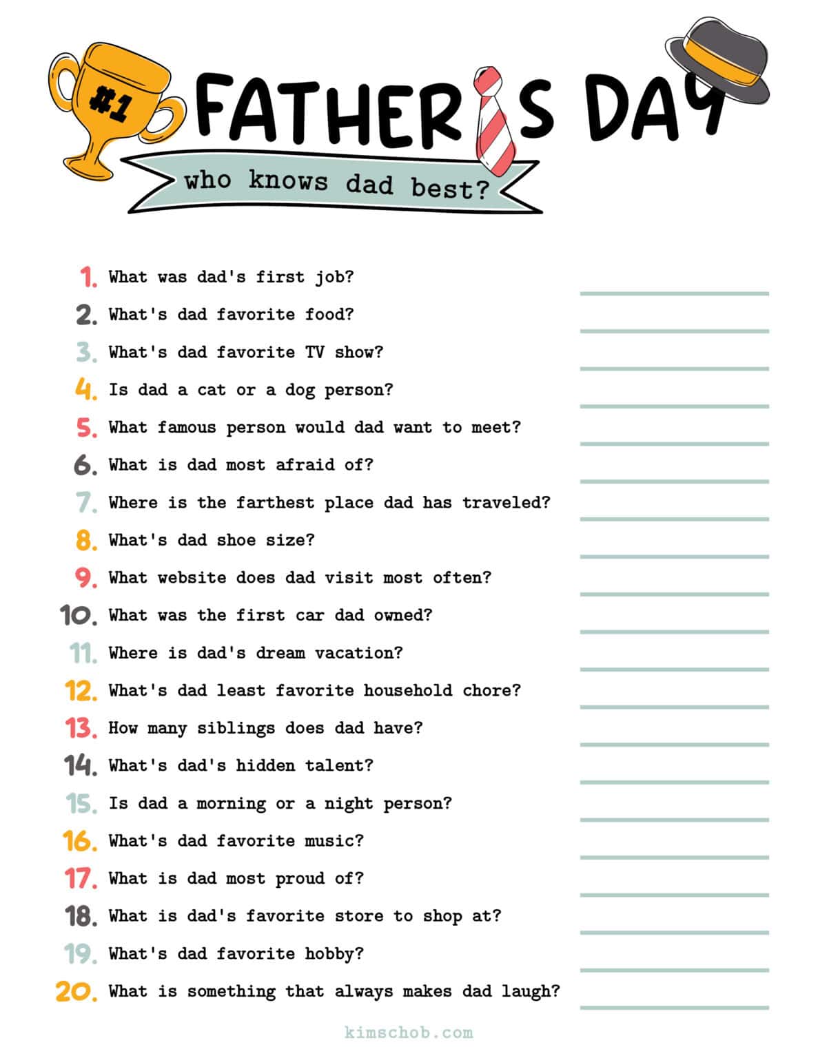 4 Fun Printable Father's Day Games for Family - Kim Schob