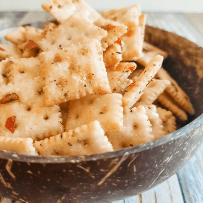 Spicy Alabama Fire Crackers With Mini Saltines - Kim Schob