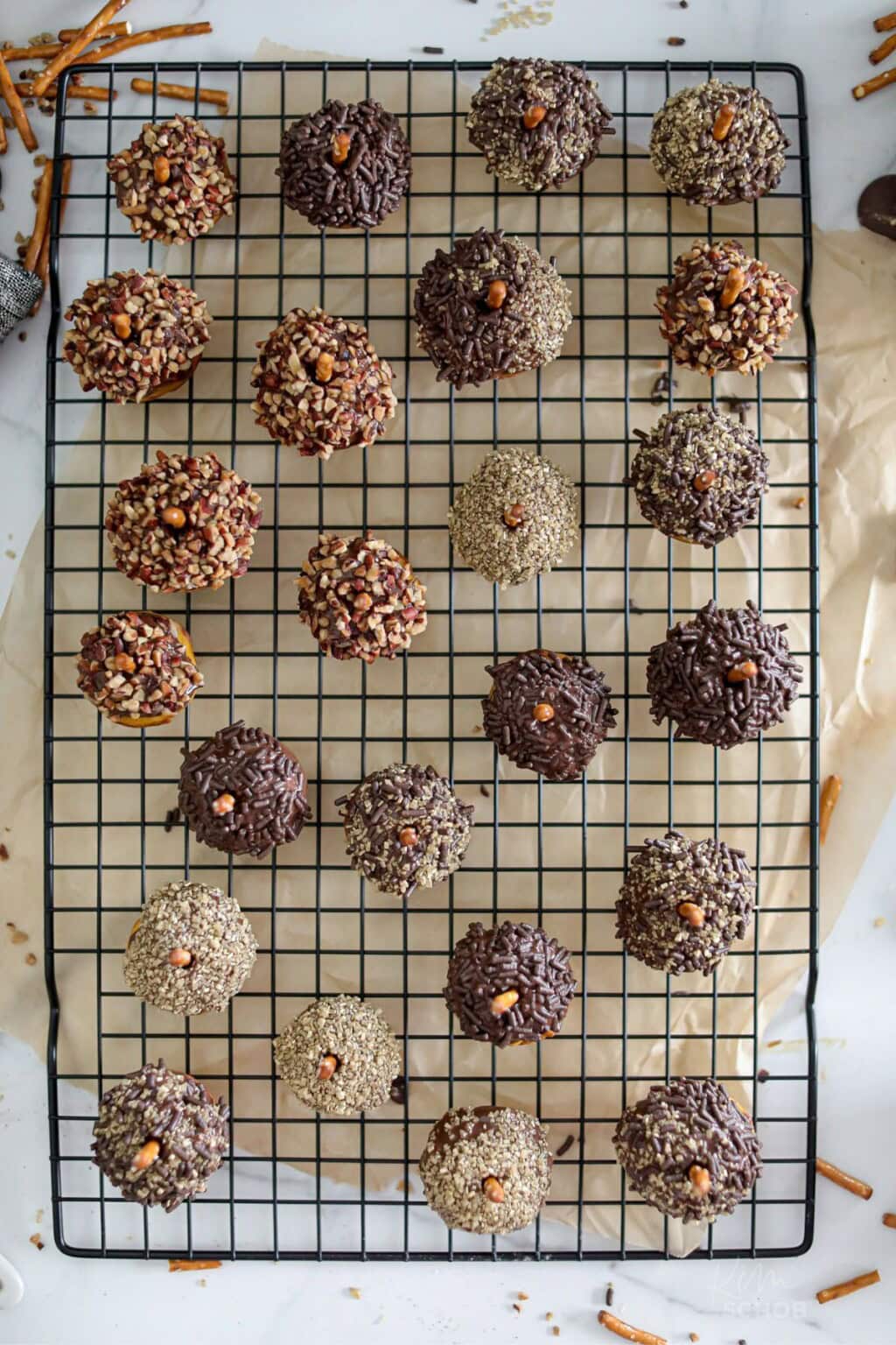 Acorn Shaped Mini Pumpkin Muffins - Kim Schob