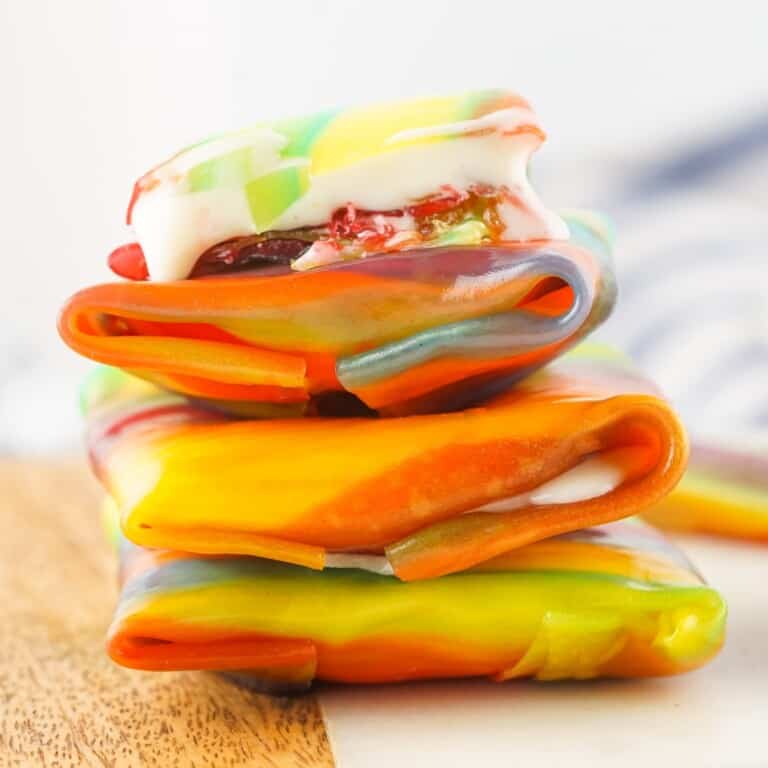 Fruit Roll-Up Ice Cream Sandwiches - Kim Schob