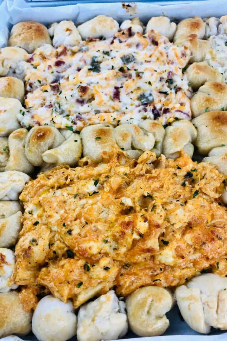 Easy Hot Party dips: 4 Dips In One Pan! - Kim Schob