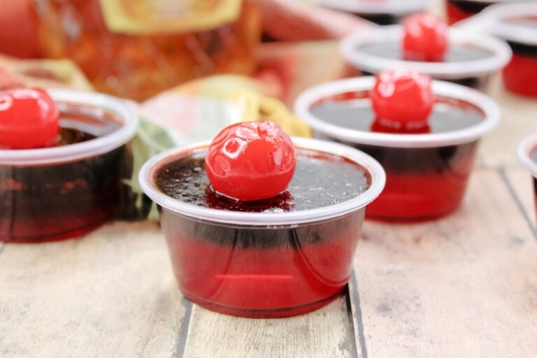 Cherry Bomb Jello Shots - Kim Schob