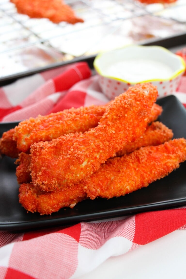 Hot Cheeto Chicken Tenders (Ready in 30 Minutes!) - Kim Schob