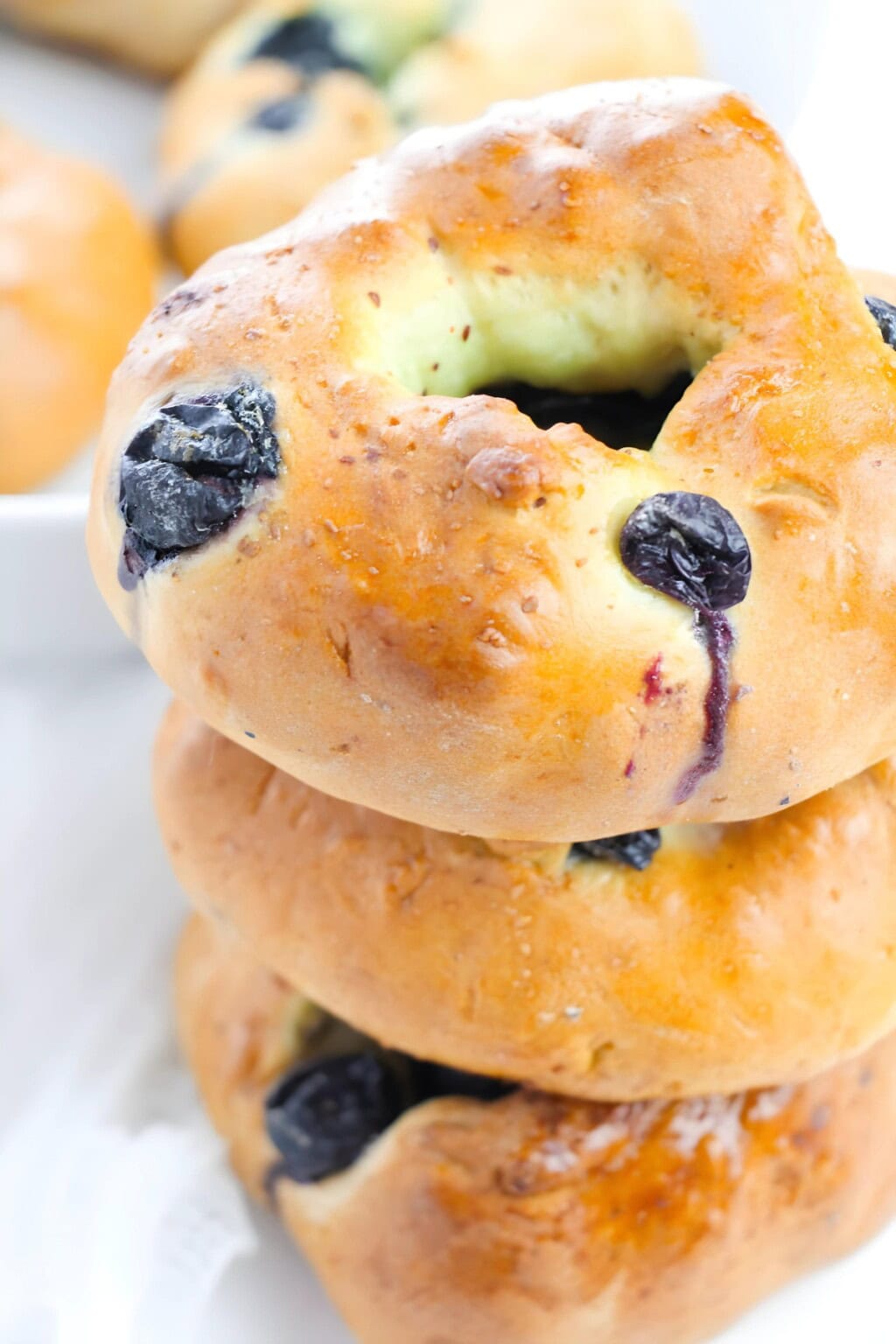 3 Ingredient Blueberry Bagels - Kim Schob