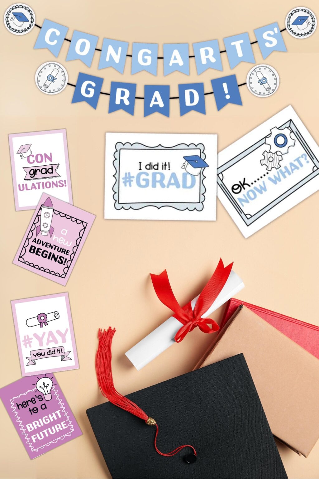 Printable Graduation Cards & Tags (Free Print and Download) - Kim Schob