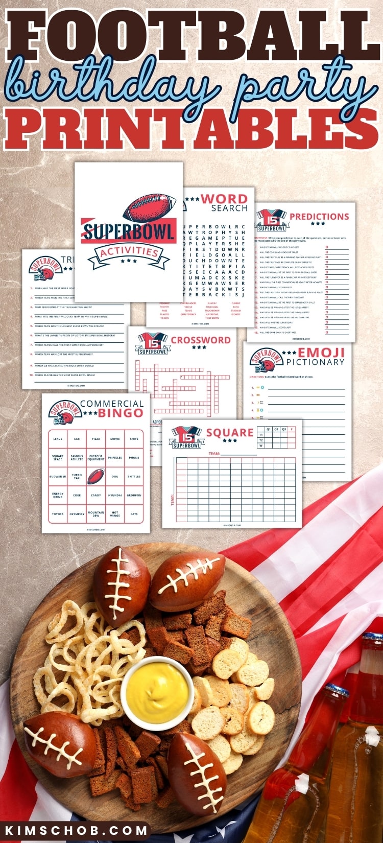 Free Football Printables - Printable Game Day Activities! - Kim Schob