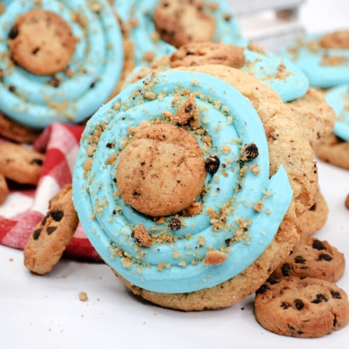 Delicious Blue Crumbl Monster Cookie Recipe - Kim Schob