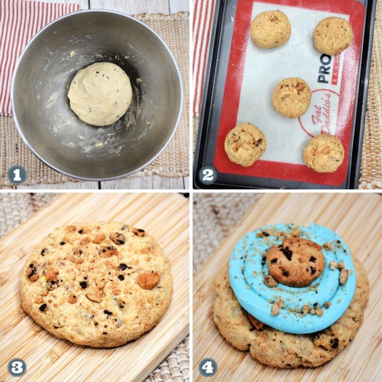 Delicious Blue Crumbl Monster Cookie Recipe - Kim Schob