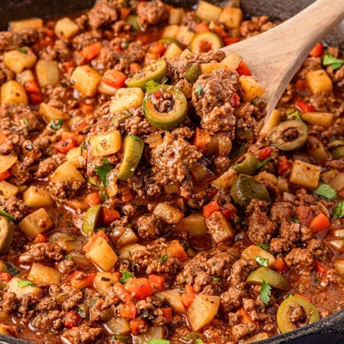 Authentic One-Pan Picadillo Beef Recipe - Kim Schob