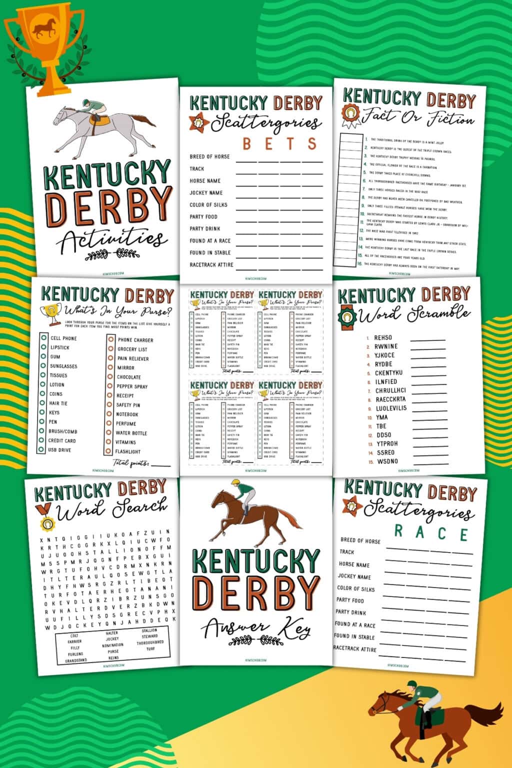 Free Kentucky Derby Printable Games - Kim Schob