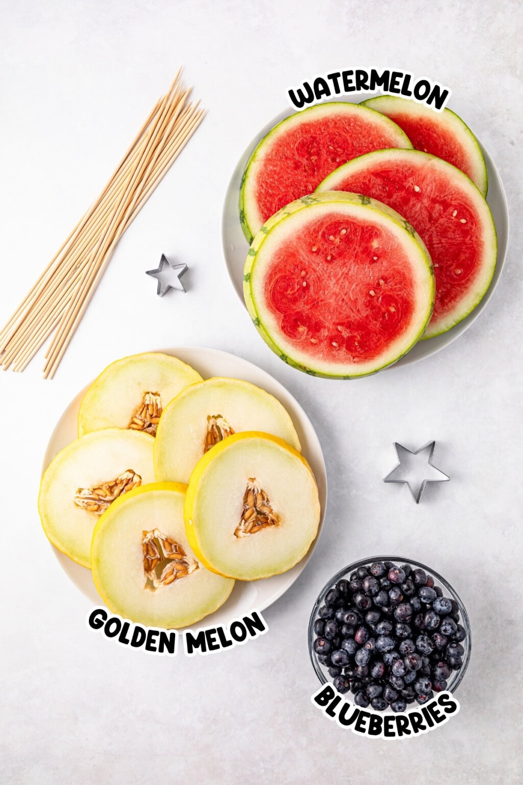 4th of July Watermelon Sparkler Skewers - Kim Schob