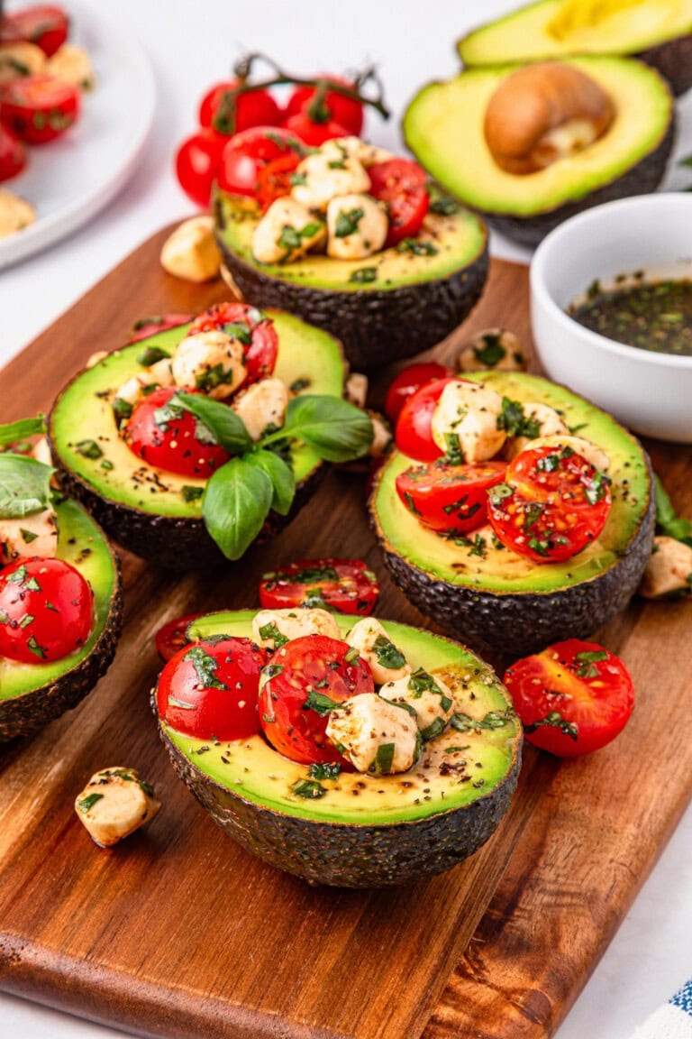 Stuffed Avocado Caprese Salad - Kim Schob