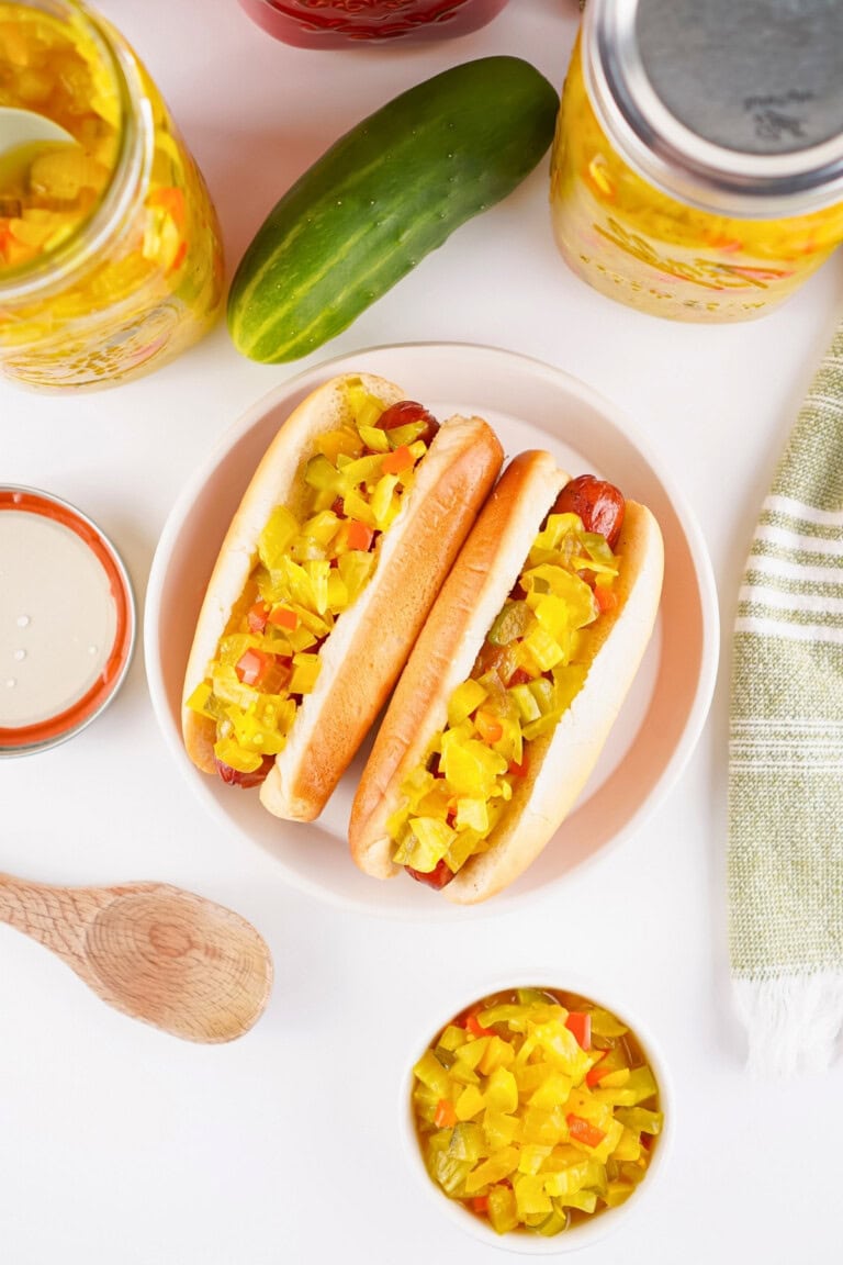 Homemade Sweet Relish (Easy Canning or Refrigerator Method) - Kim Schob
