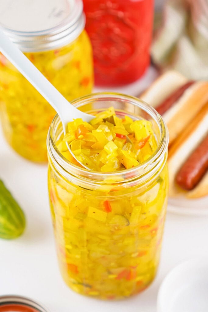 Homemade Sweet Relish (Easy Canning or Refrigerator Method) - Kim Schob