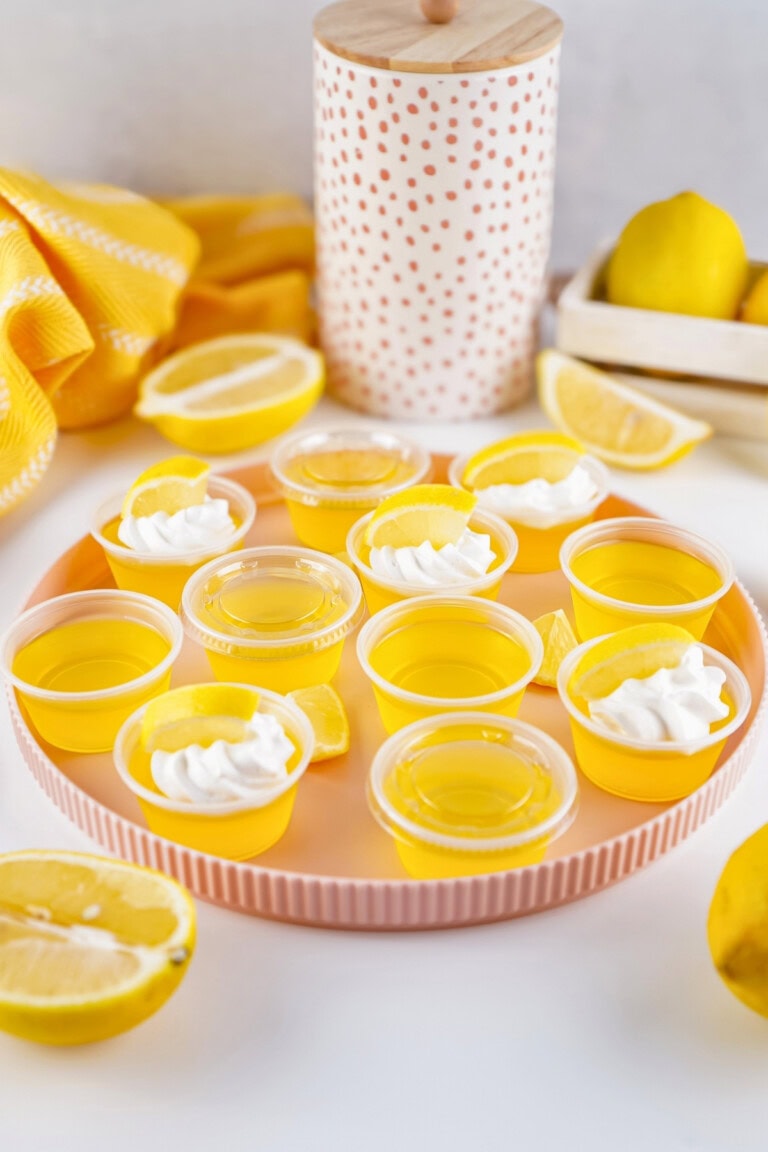 Lemon Drop Jello Shots (Easy Vodka Recipe) - Kim Schob