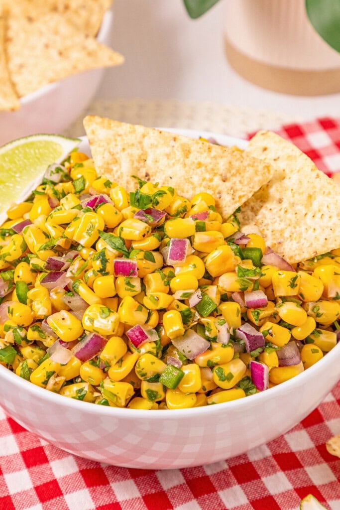 Easy Spicy Corn Salsa with Jalapeño and Lime - Kim Schob
